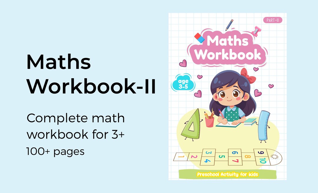 Math Preschool Workbook - 2 100+ Pages | Summer Math Workbook for Kids ...