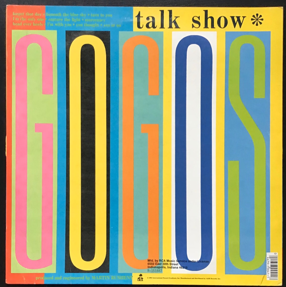 Go-go's Talk Show head Over Heels Vinyl LP - Etsy