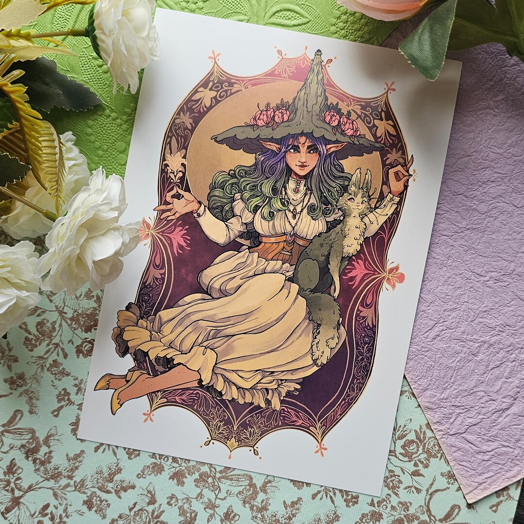 Botanical Witch - Plant Witch - Botanical Illustration-print - Etsy UK