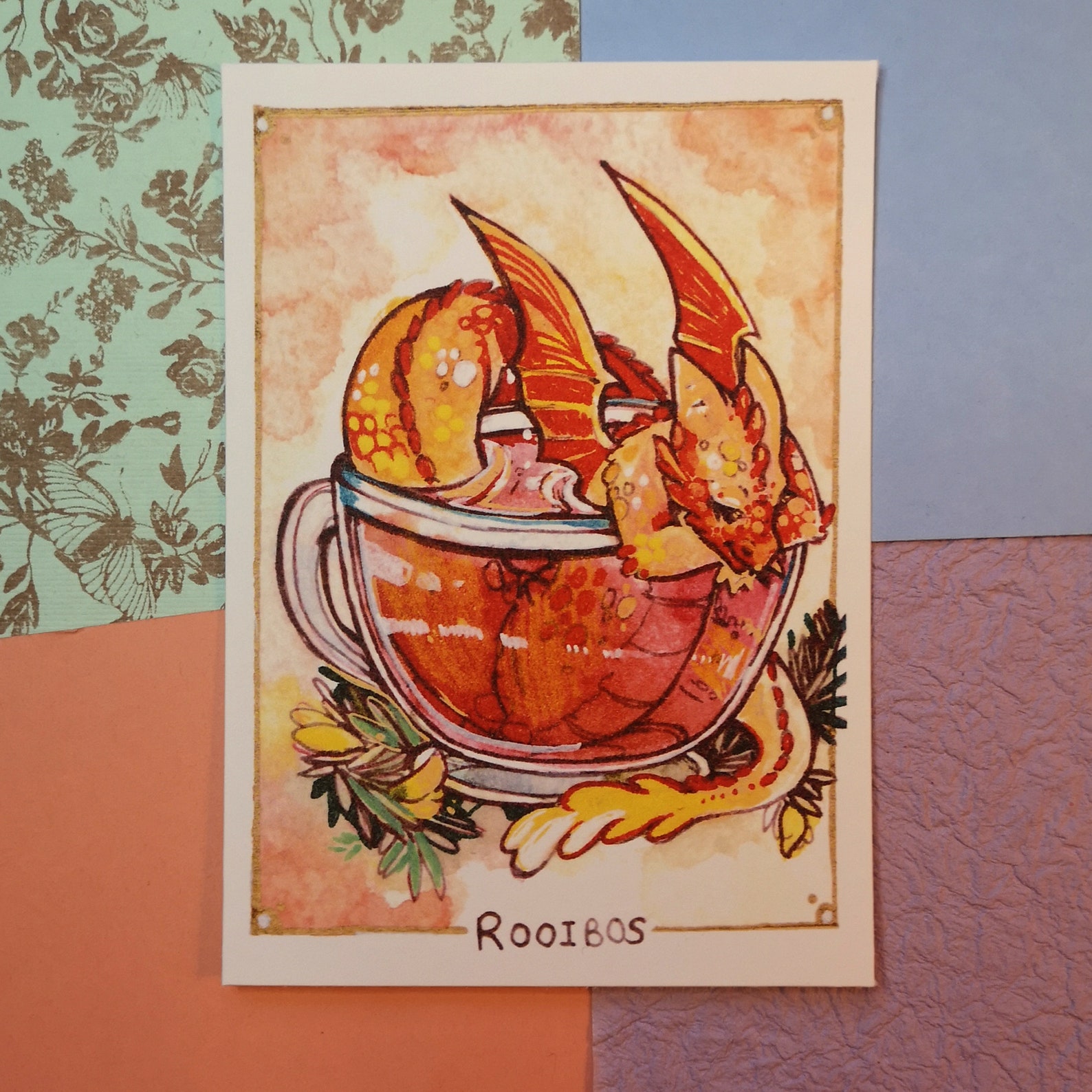 Teacup Dragon Postcard Prints | Etsy