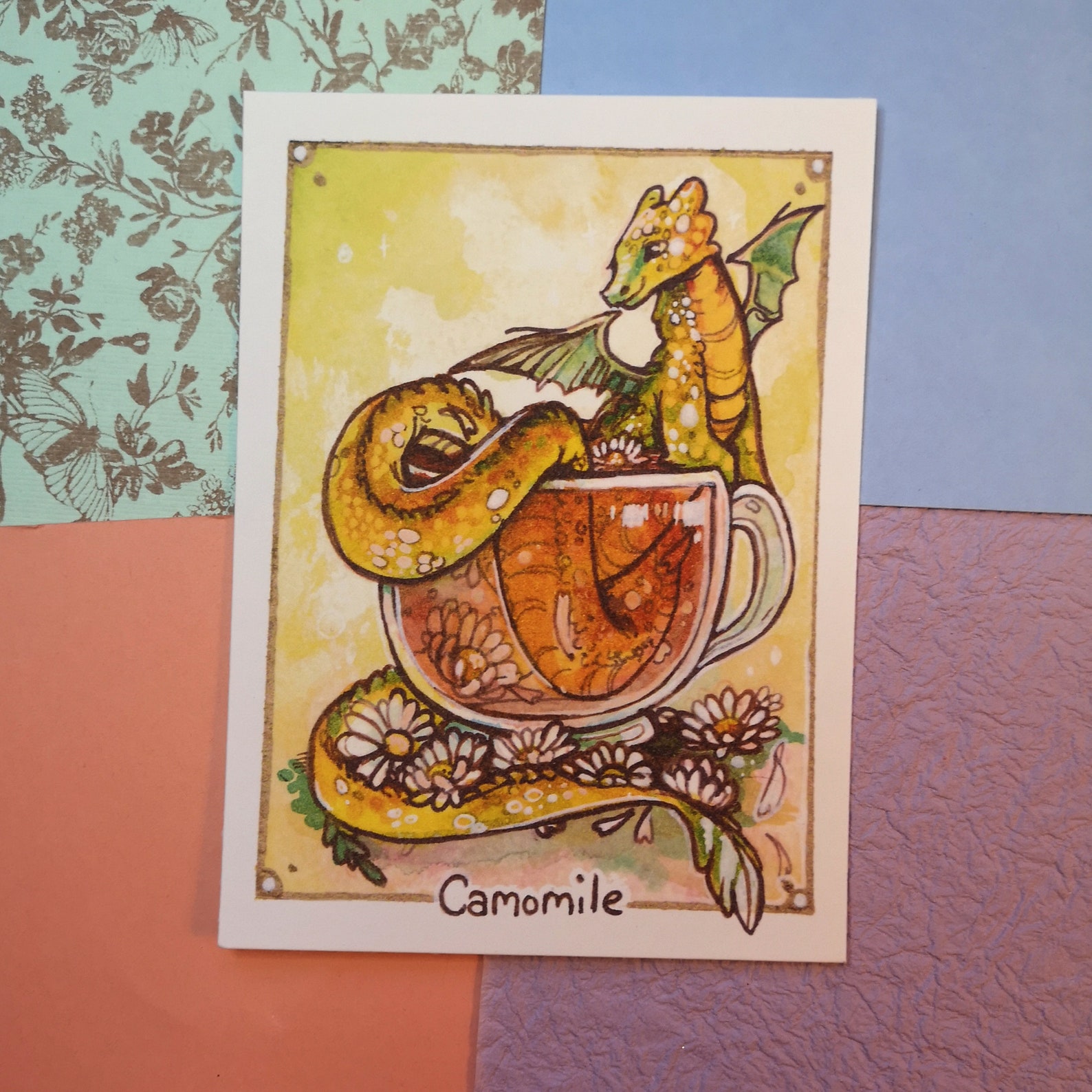 Teacup Dragon Postcard Prints | Etsy