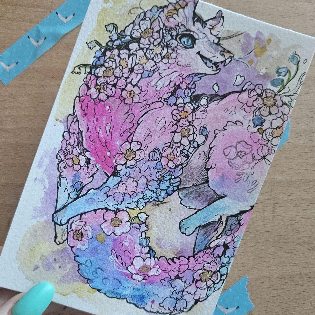 Custom Critter Watercolour Personalised Commission - Etsy