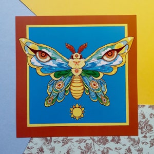 Lunar and Solar Moth Prints - Etsy