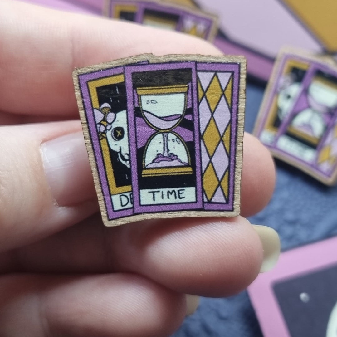 Time Tarot Card Pin Wooden Pins Witch Pins Tarot Card Magic Sophiralou ...