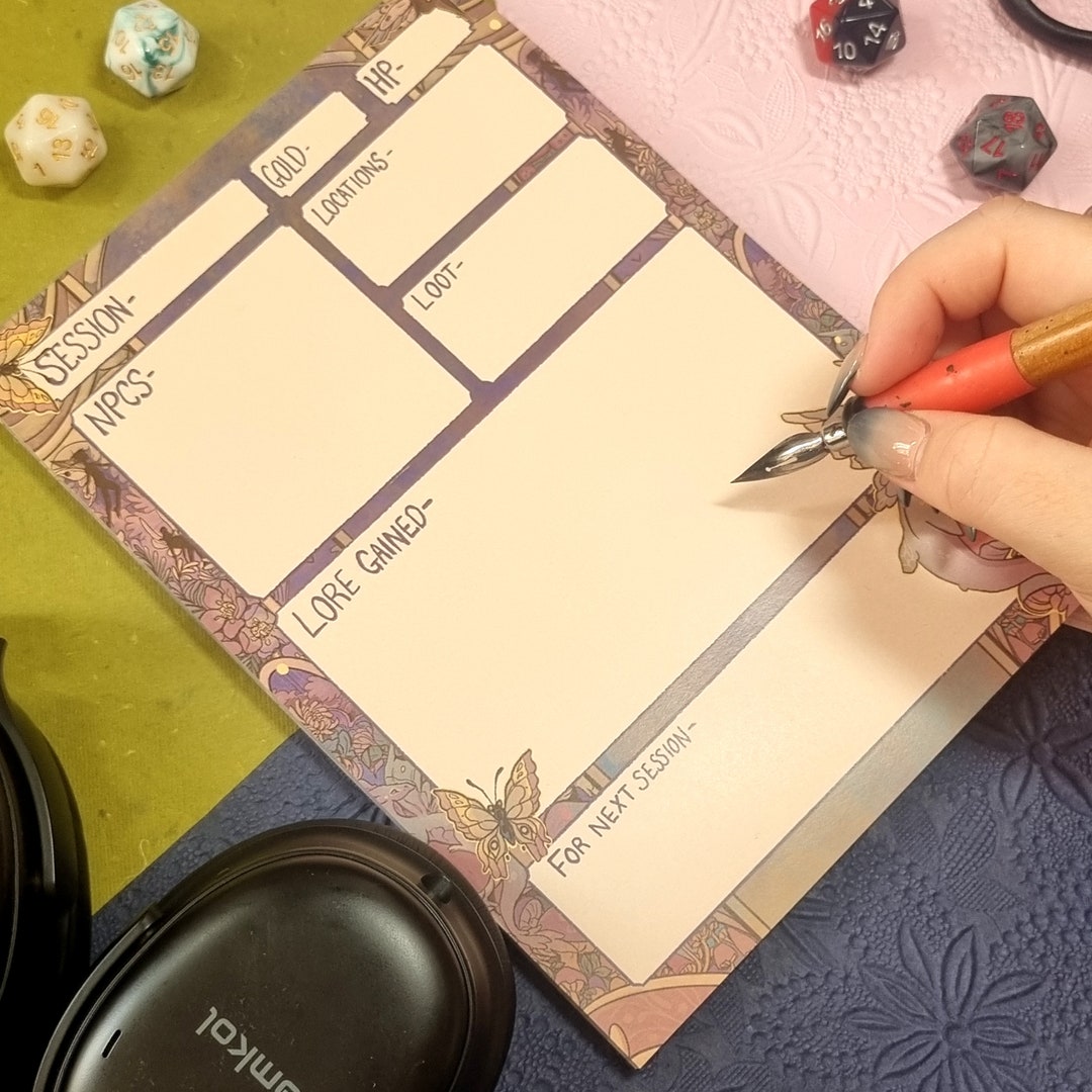 Fey Journey D&D Notepad- A5 Stationery Notepad Letter Paper - A5 ...