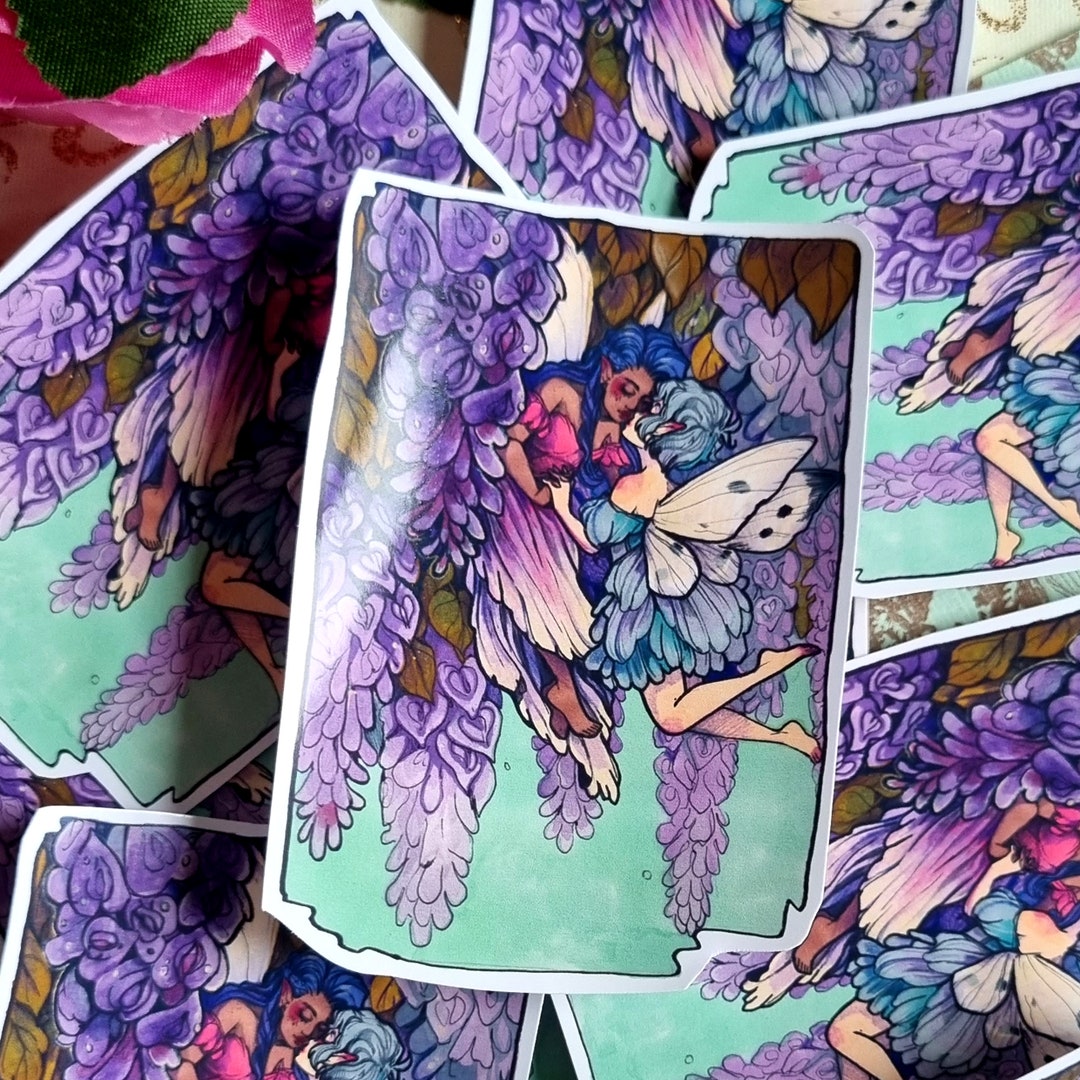 Wisteria Fairy Sticker - Fairy - Journal- Cottage Core- Stickers - Etsy
