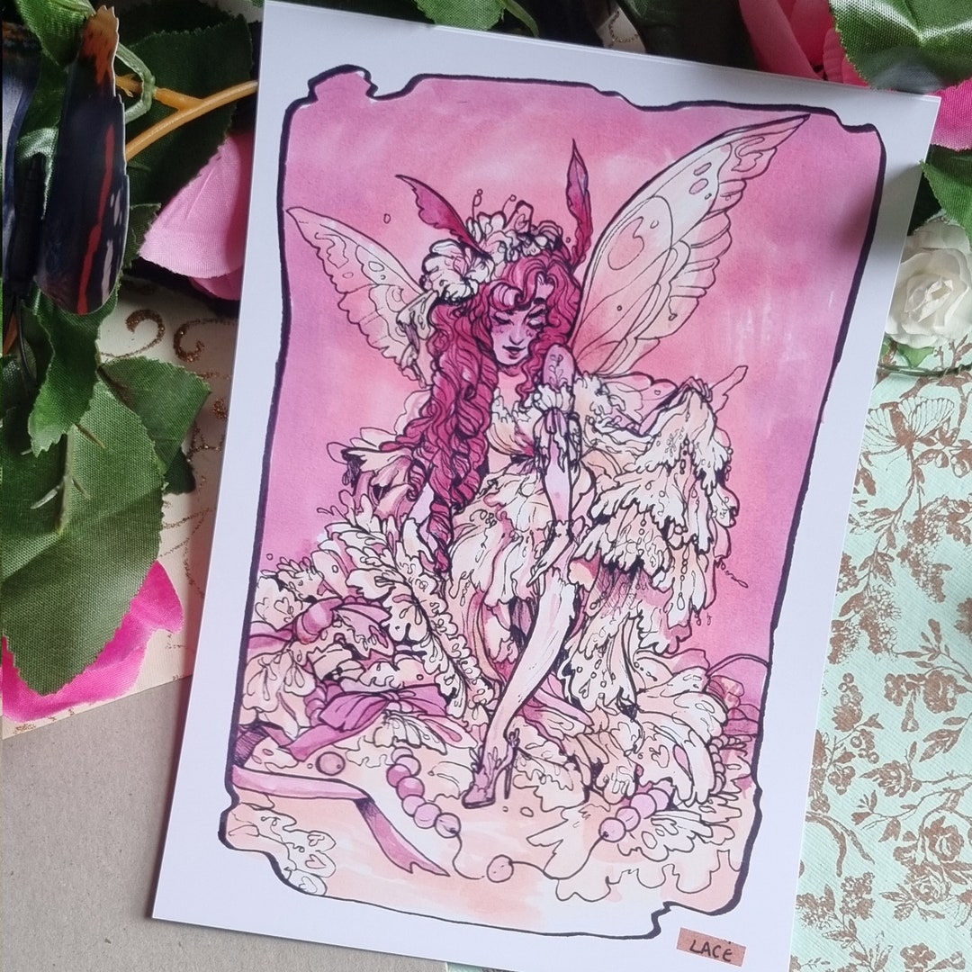 Lace Fairy Print - Etsy