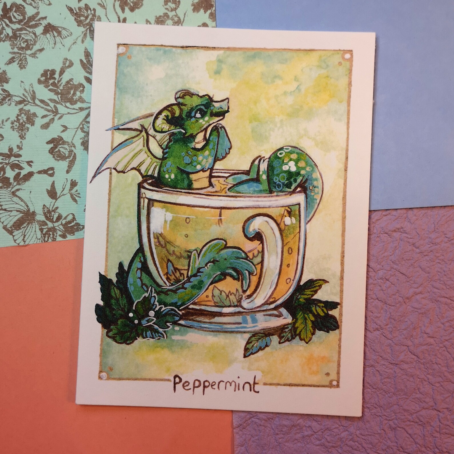 Teacup Dragon Postcard Prints | Etsy