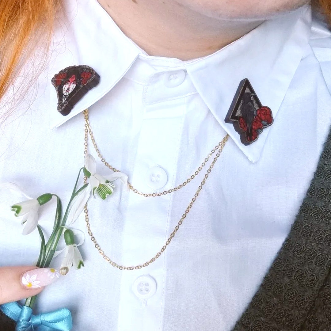 Ravens Pact Wooden Pins Raven Pins D&D raven Sophiralou - Etsy