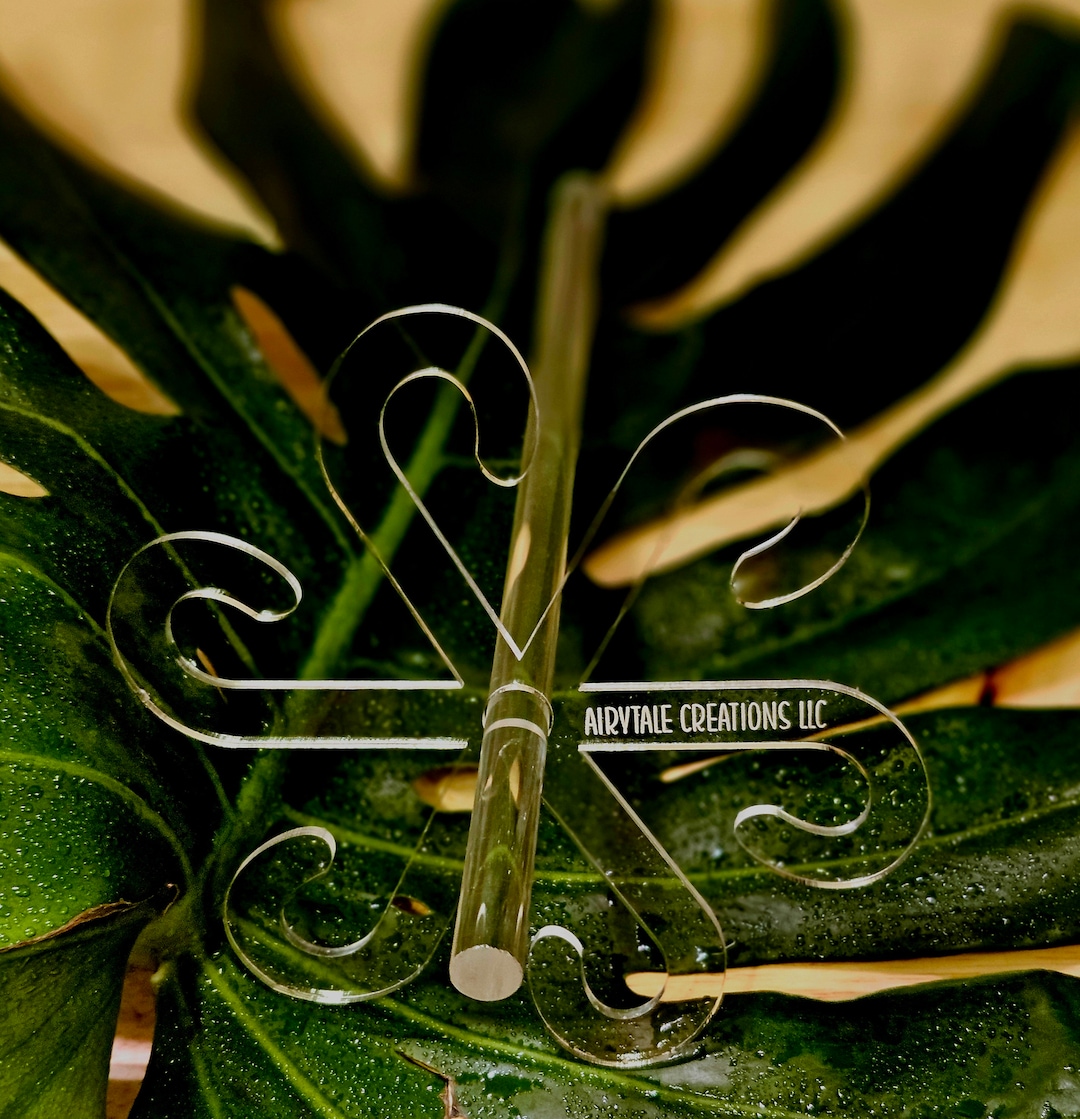 Acrylic Plant Stem Support With or Without Acrylic Stake Rod - Etsy