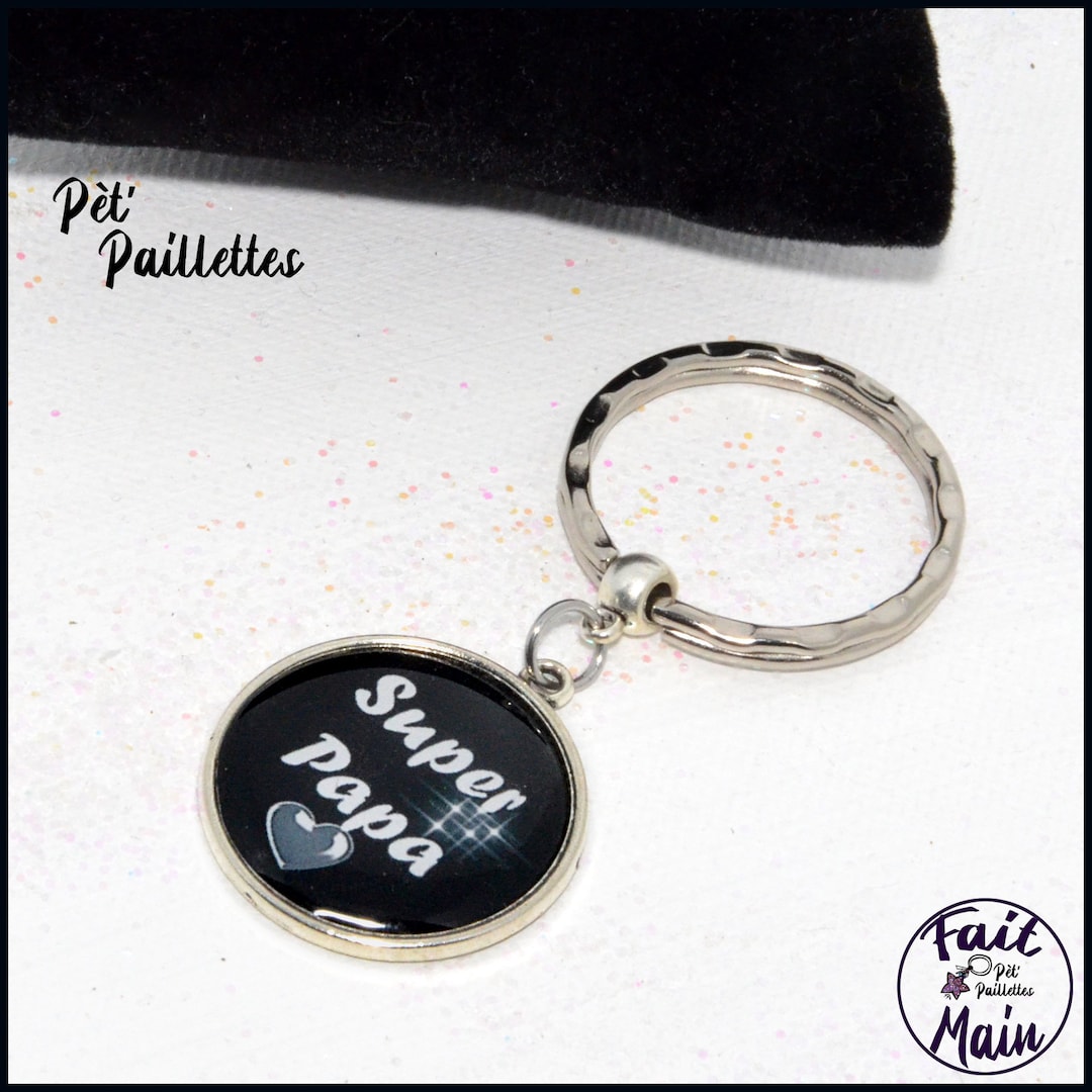 Father's Day Key Ring, Dad Gift Idea, Message Key Ring, Super Dad ...