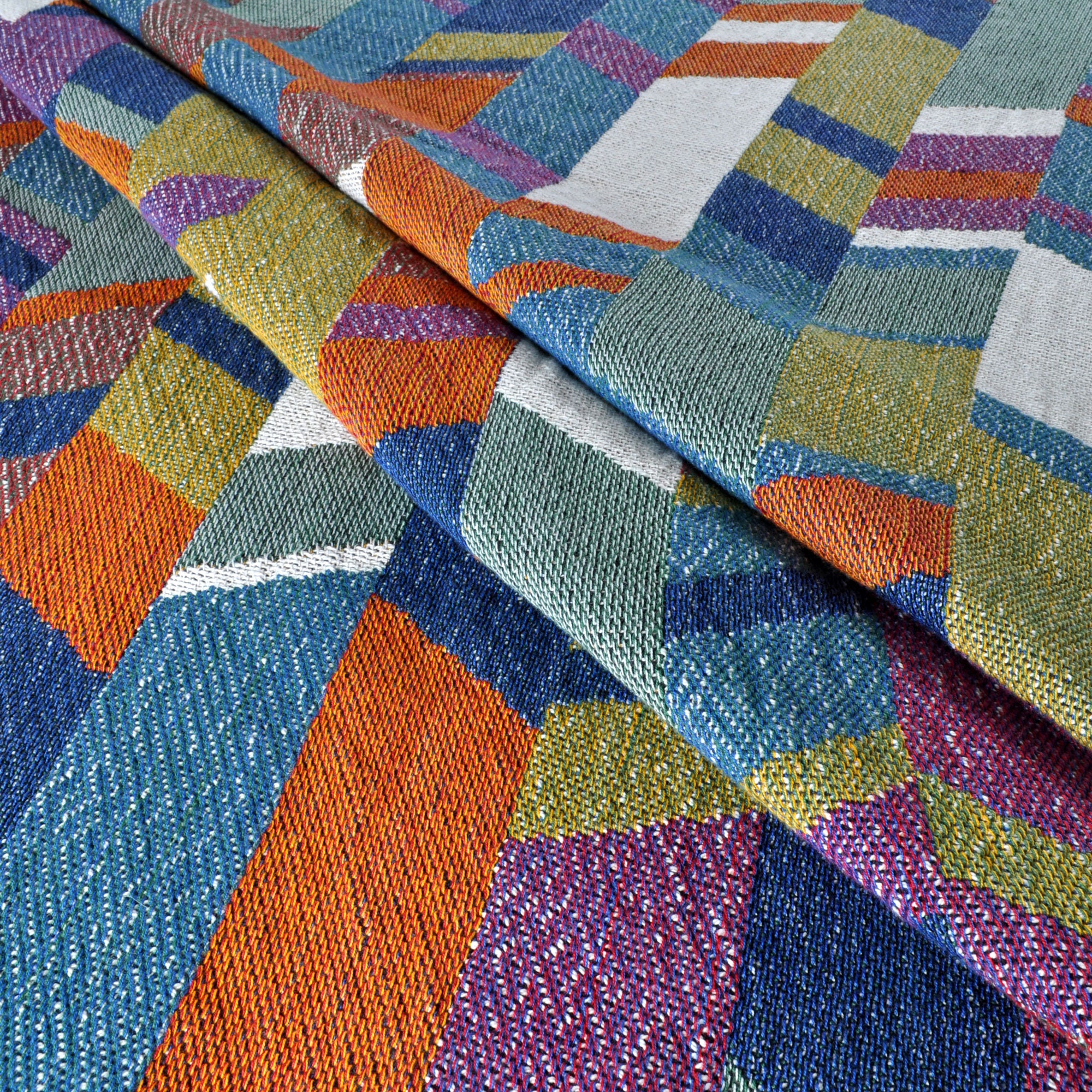 Colorful Abstract Woven Geometric Cotton Throw Burnt Orange - Etsy