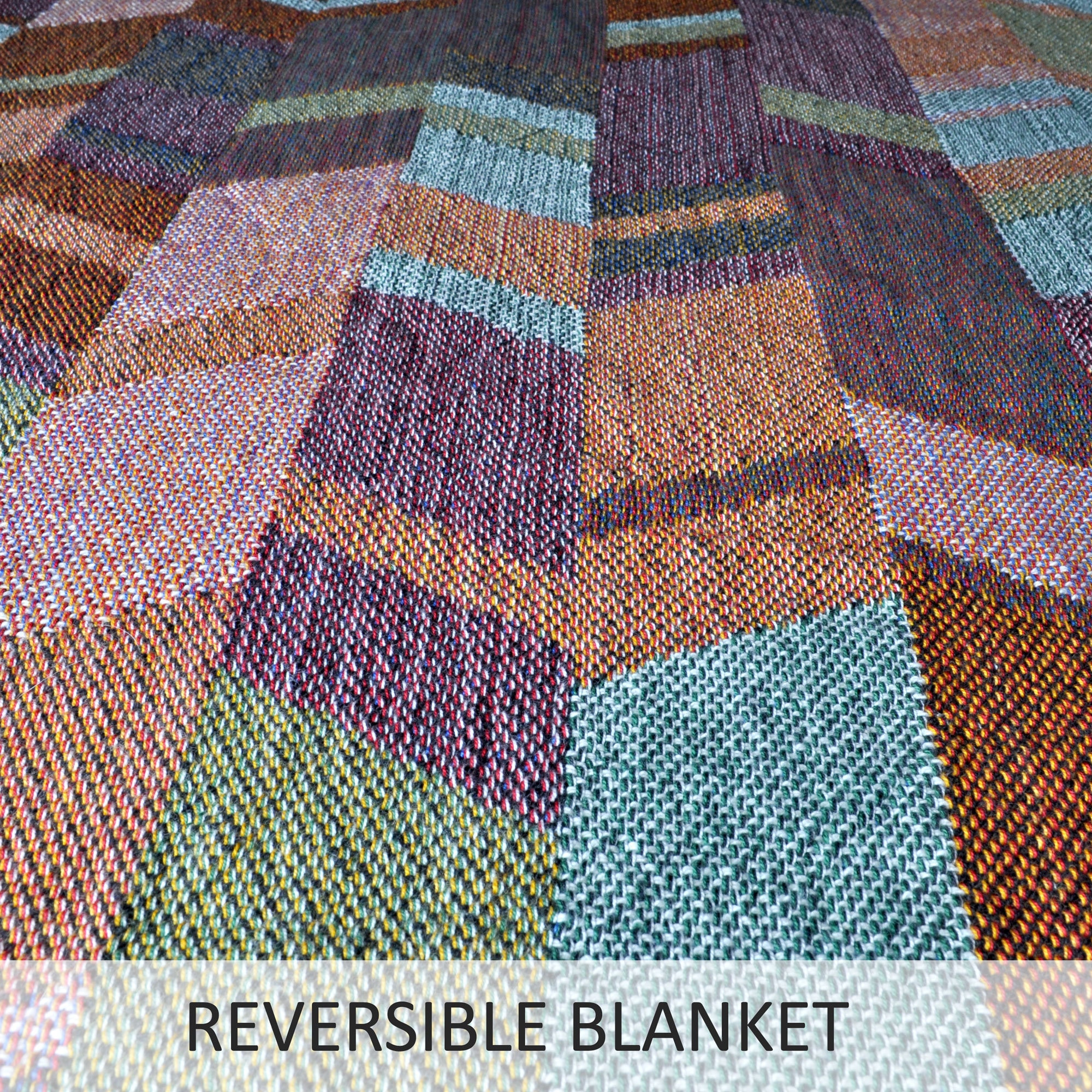 Colorful Abstract Woven Geometric Cotton Throw Burnt Orange - Etsy