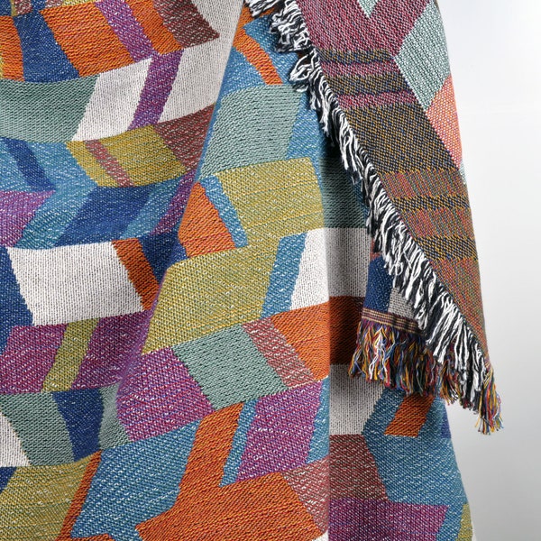 Geometric Blanket - Etsy