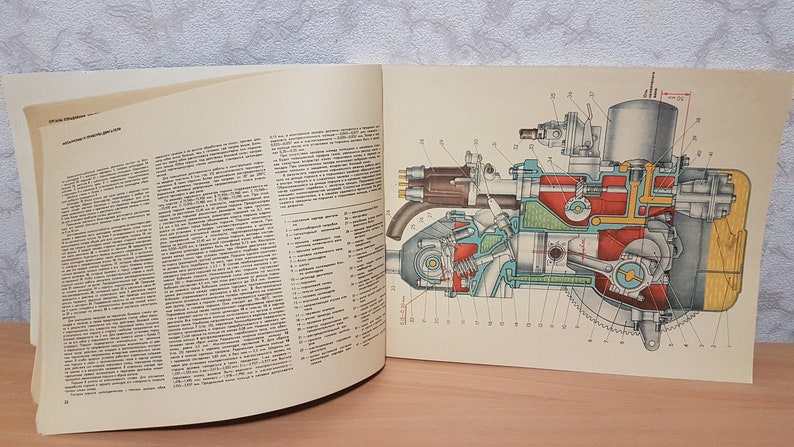 Vintage Book Cars VAZ Engine Diagrams Gearbox Arrangement Electrical ...