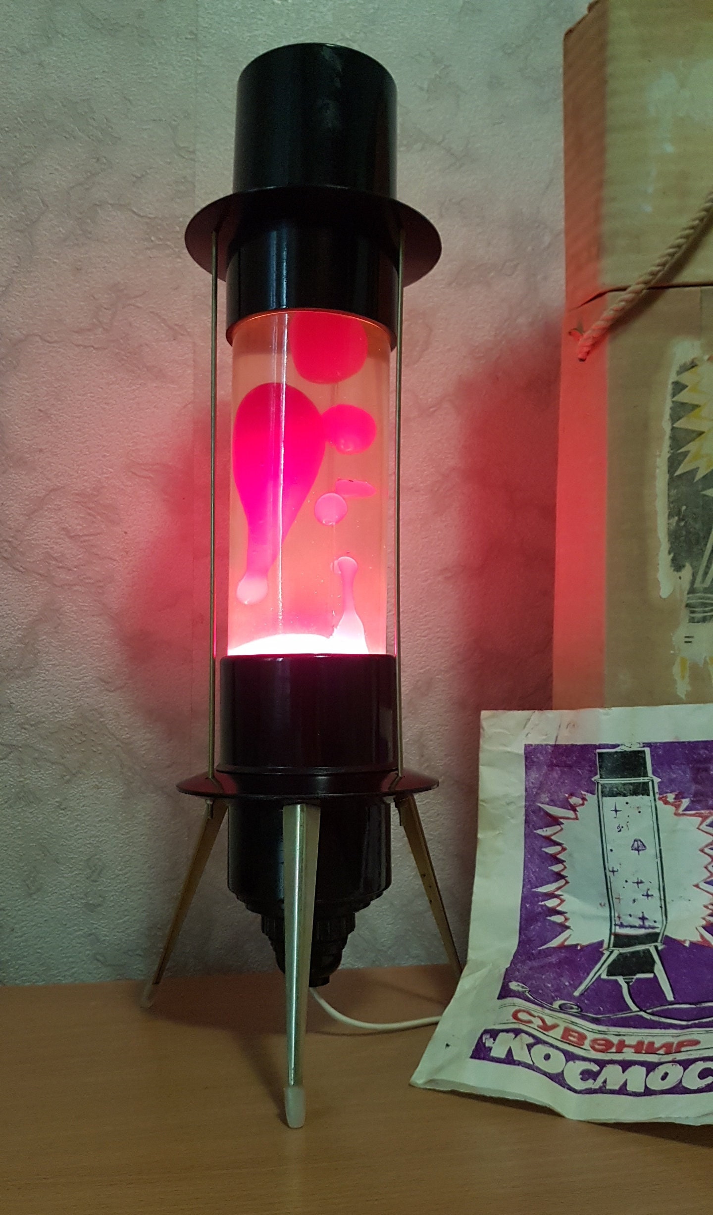 LAVA LAMP Vintage 1980 Soviet Multicolor Lava Lamp Space Rocketnight ...