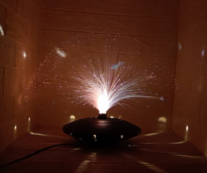 UFO, Fiber Optic Lamp, Mood Lamp, Fiber Optic Light, Vintage Fiber ...