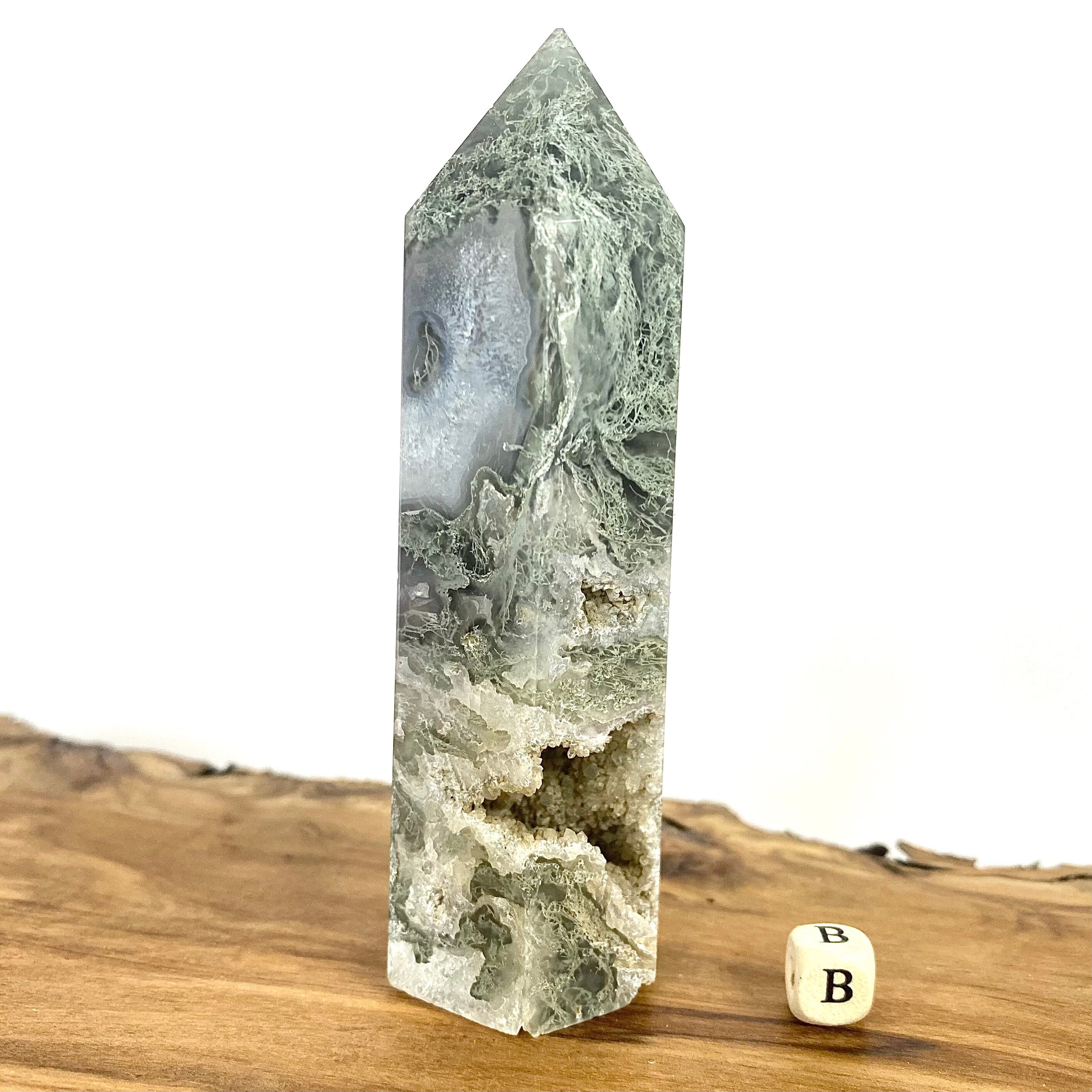 Moss Agate Points Moss Agate Crystal | Etsy