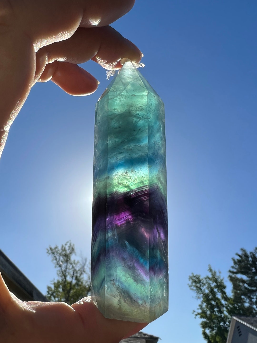 Blue Purple Fluorite Tower Points - Etsy