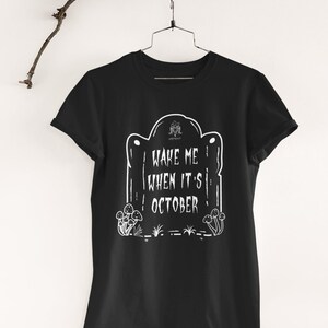 Wake Me When It's October Gravestone Ladies Womens Tshirt - Etsy Australia