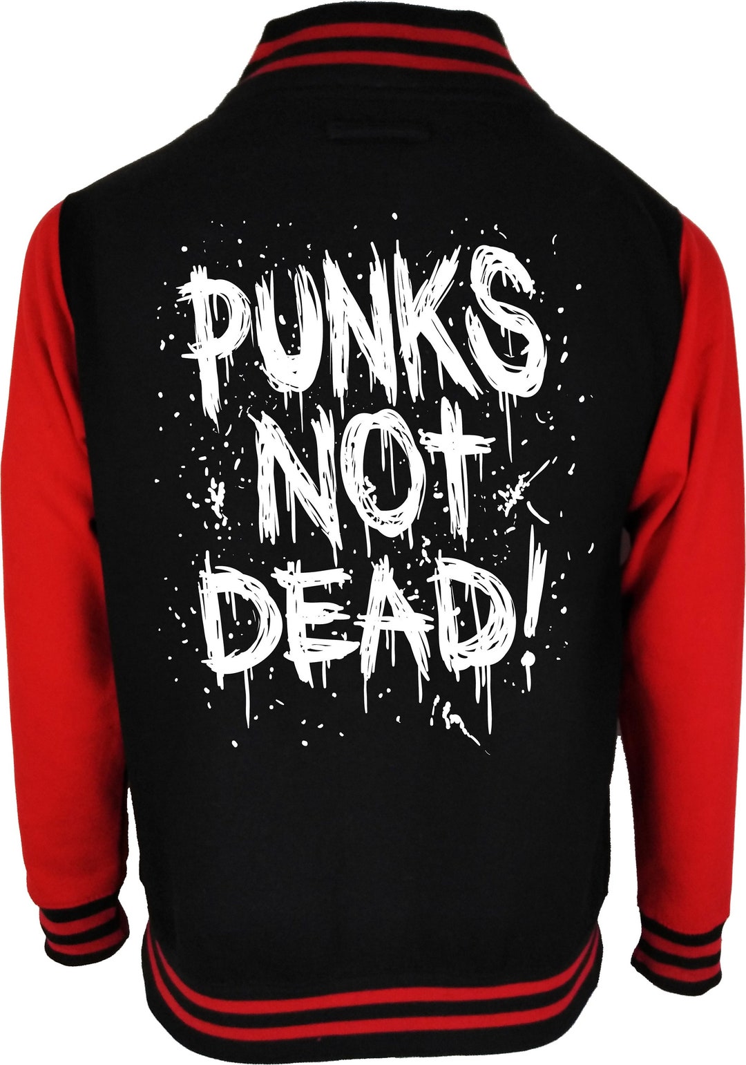 Punks Not Dead Varsity Jacket Unisex Etsy