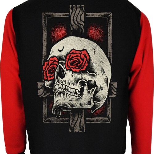 Gothic Cross Varsity Jacket Unisex - Etsy