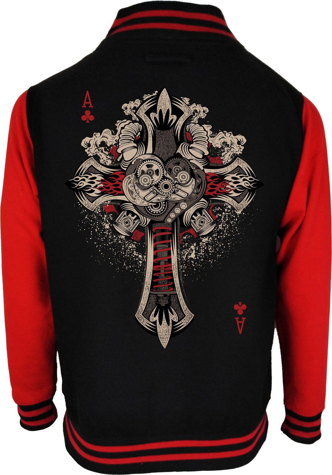 Gothic Cross Varsity Jacket Unisex - Etsy