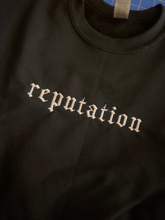 Reputation Embroidered Crewneck Sweatshirt | Etsy