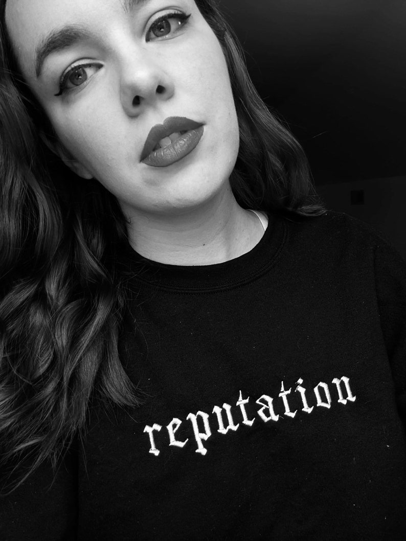 Reputation Embroidered Crewneck Sweatshirt Unisex Straight - Etsy