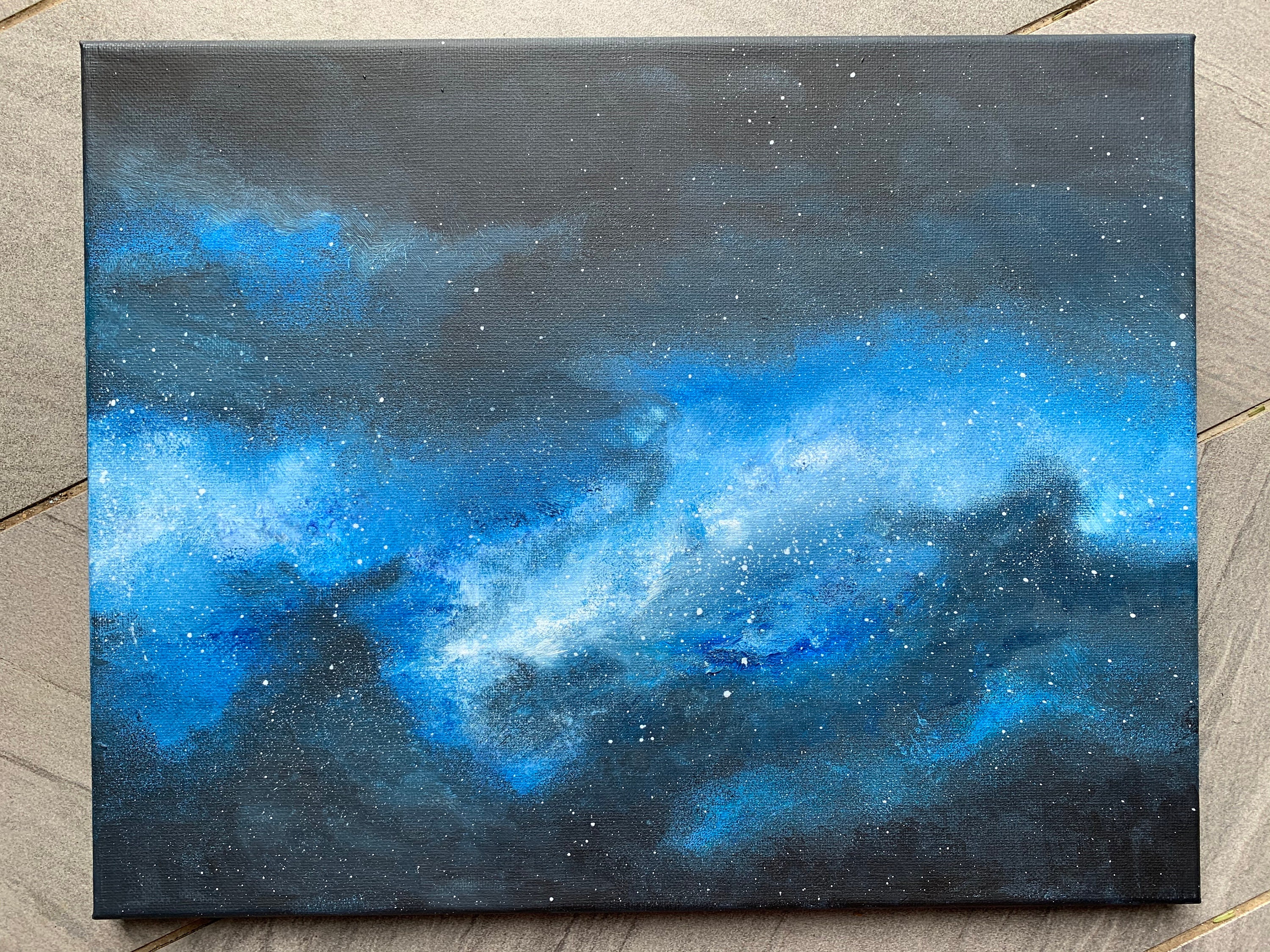 Space Acrylic Painting on Canvas Nebula Outerspace Wall Art Painting ...