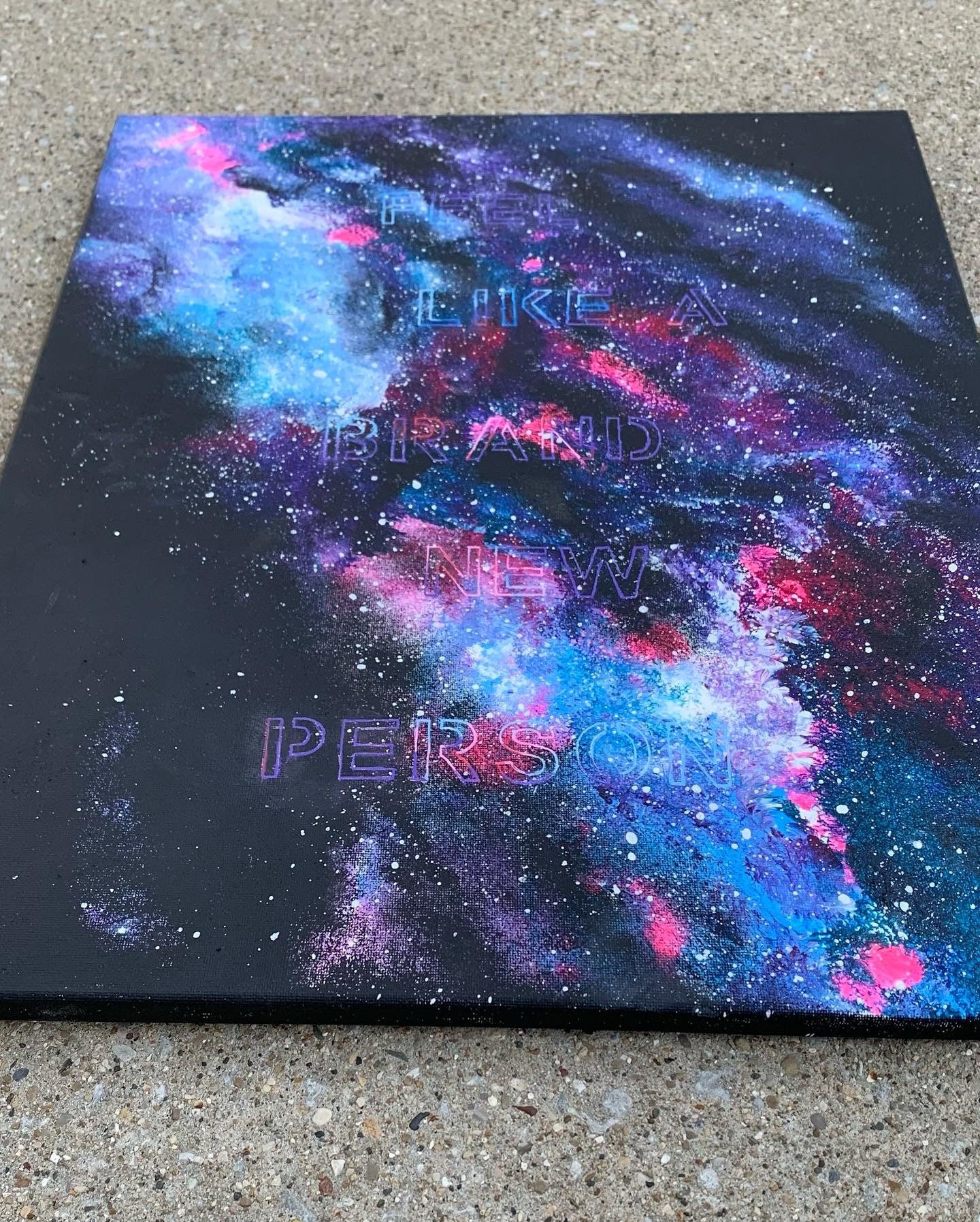 Space Painting Quote Letter Art Space Art Phrase Decor Galaxy Art Word ...