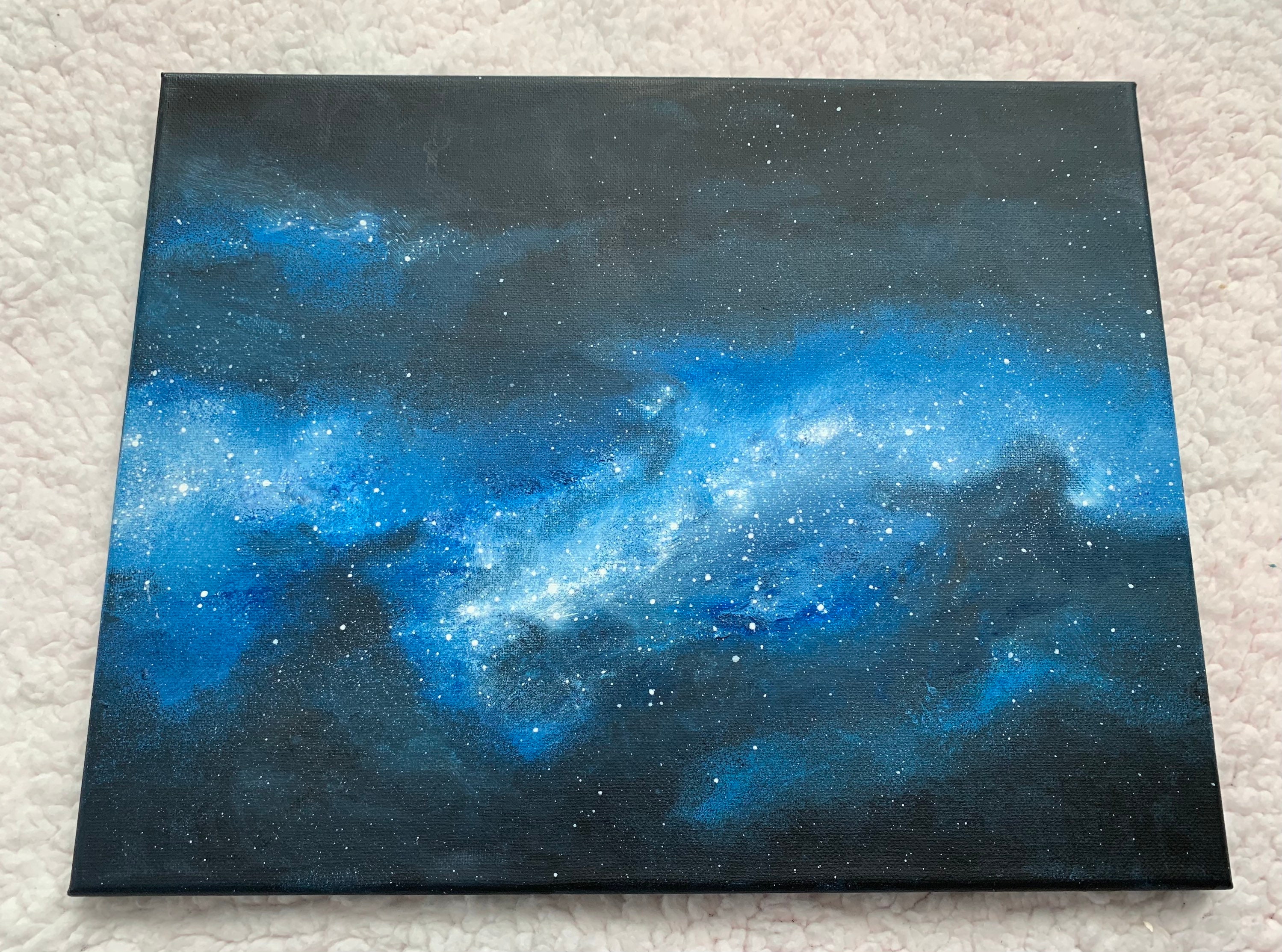 Space Acrylic Painting on Canvas | Nebula Outerspace Wall Art Painting ...