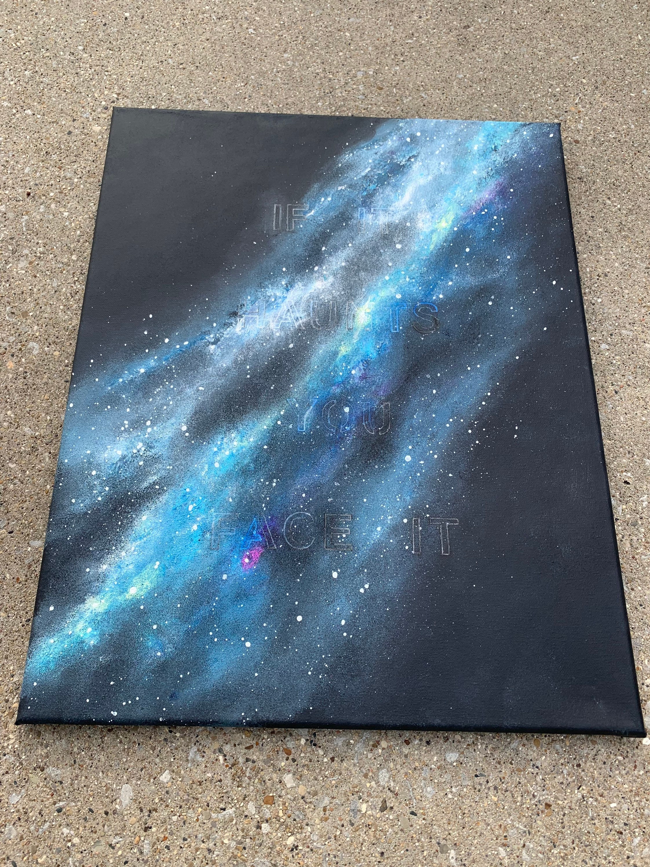 Space Painting Acrylic on Canvas 16x20 Outer Space Wall Art Galaxy ...