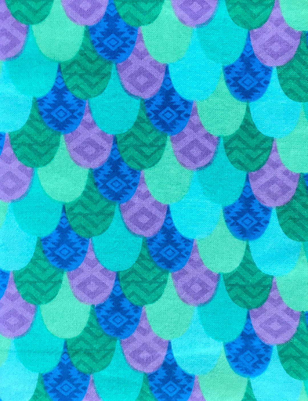 Muster Trap Mermaid Scales 100% Baumwolle Flanell Stoff Stoff verkauft ...
