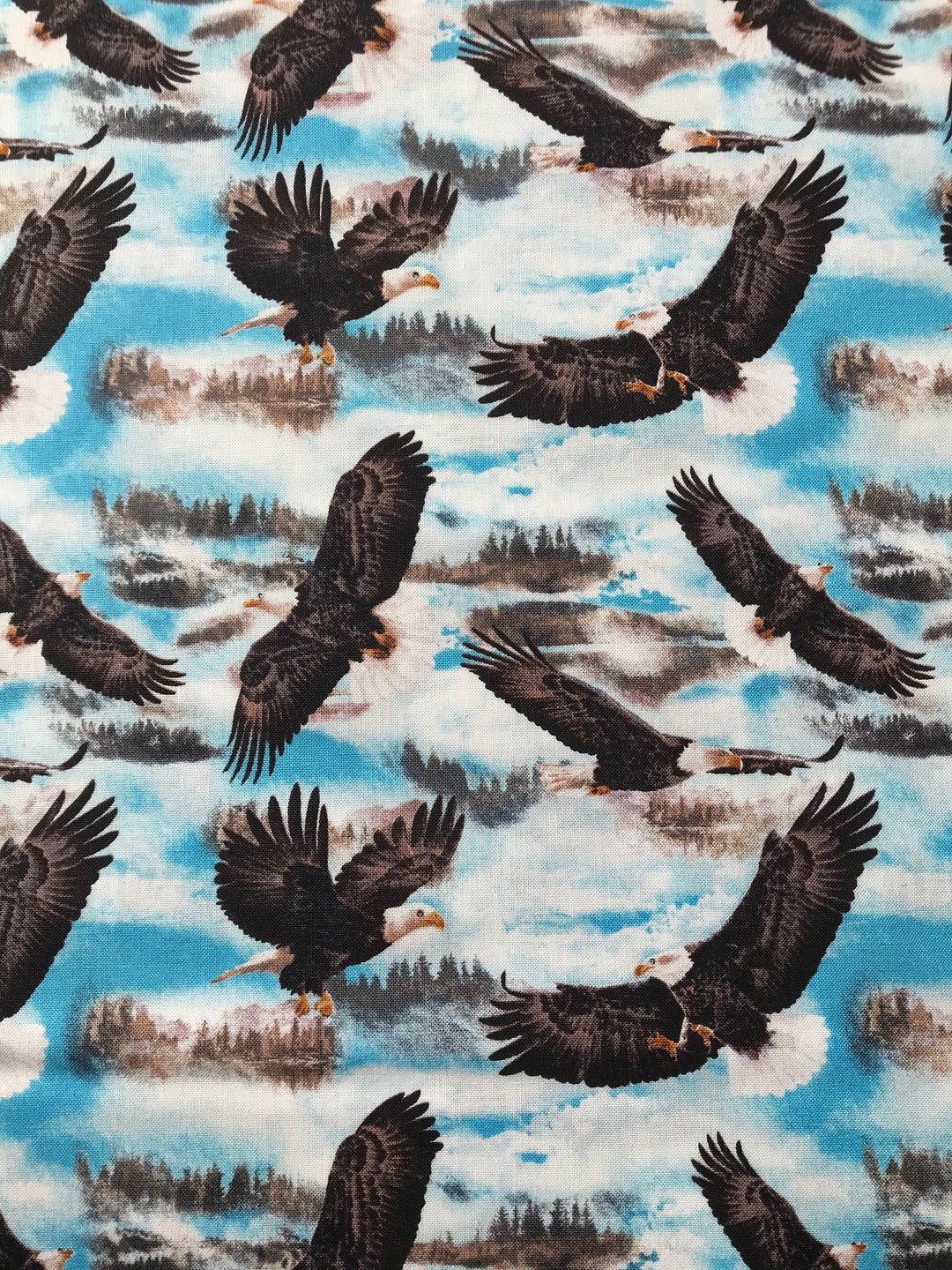 Flying Eagles 100% Cotton Fabric Fat Quarter, 1/4 Yard, 1/2 Yard or by ...