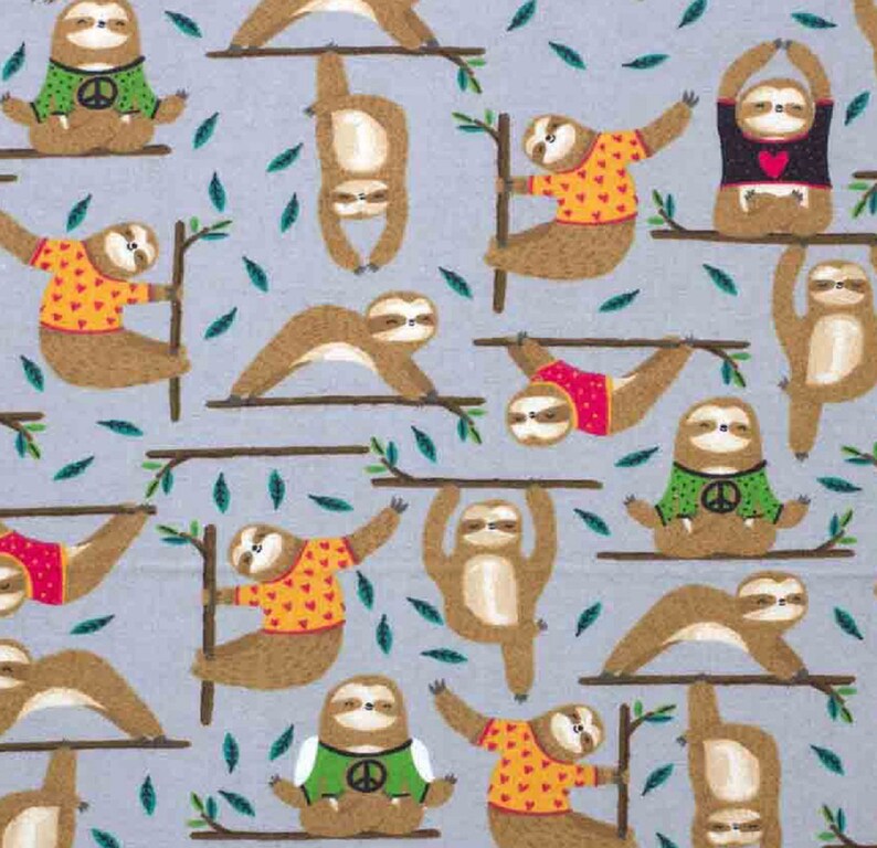 Yoga Faultier Faultiere in Yoga Übung Posen auf einem | Etsy