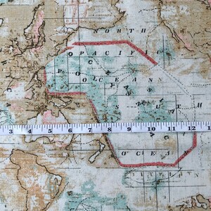 World Map Exploration Expedition Travel Vacation Explorer 100% Cotton ...