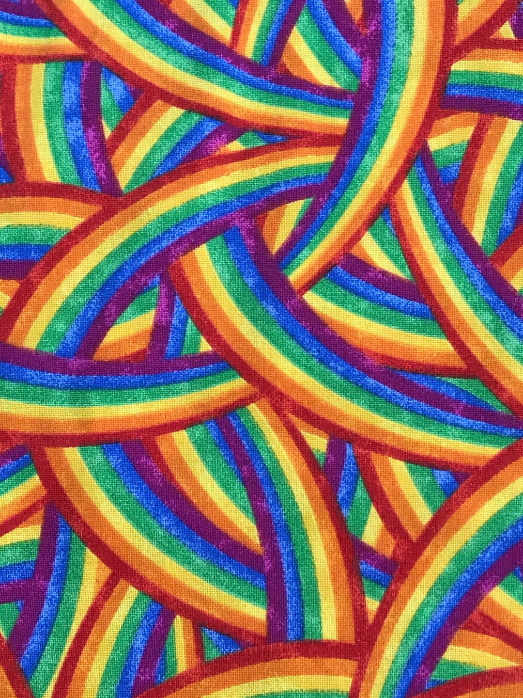 Colorful Bright Packed Rainbows Rainbow 100% Cotton Fabric FQ Fat ...