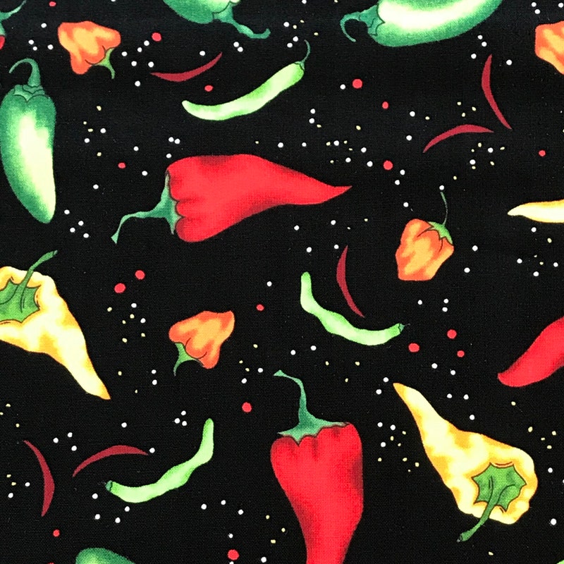 Chili Pepper Fabric - Etsy