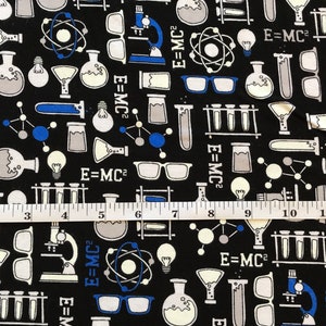 Glow in the Dark Science Lab on Black Scientist Labs Glows 100% Cotton ...