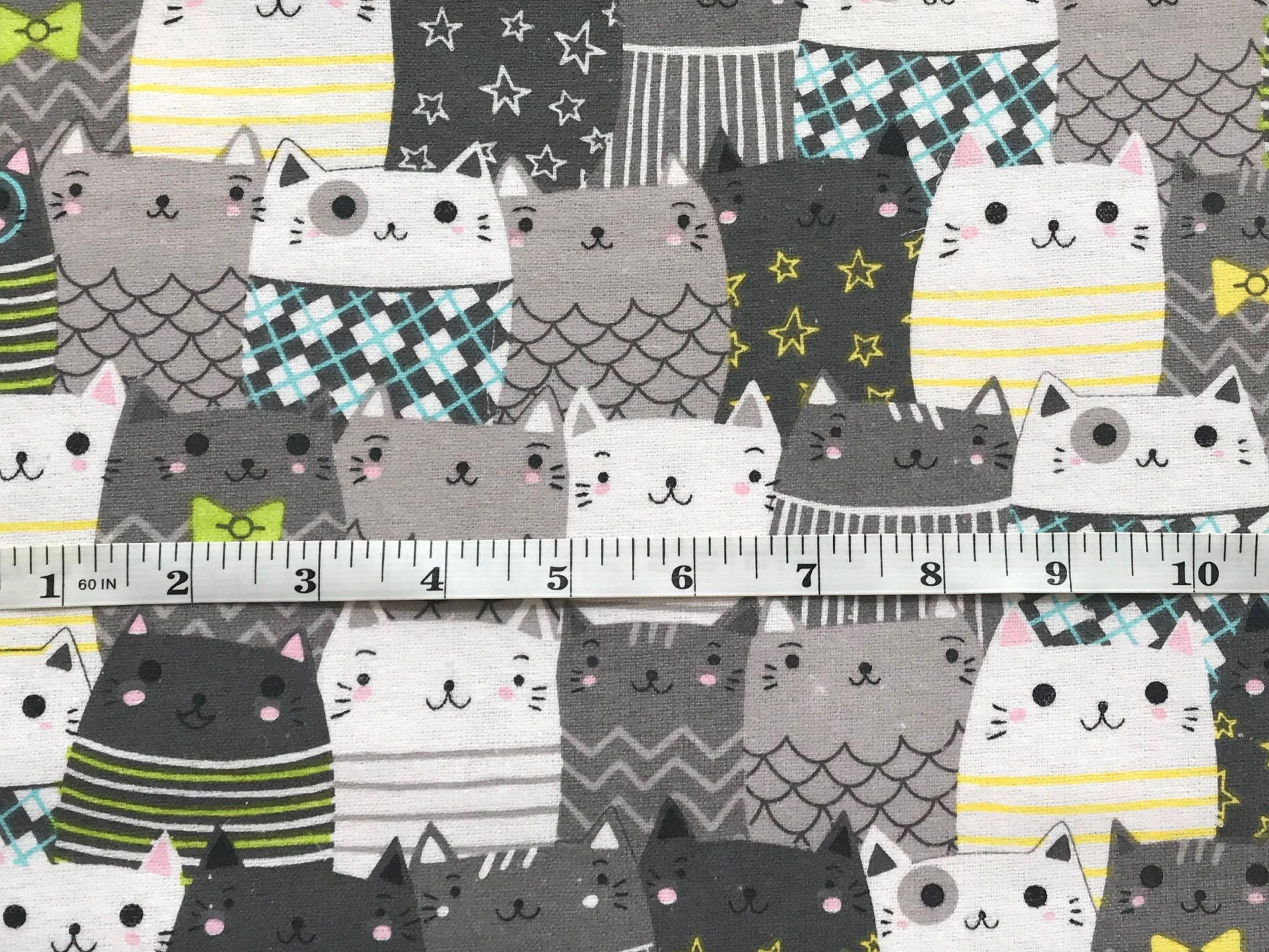 Packed Cat Kitty Cats Design Patterns Kitties 100% Cotton - Etsy