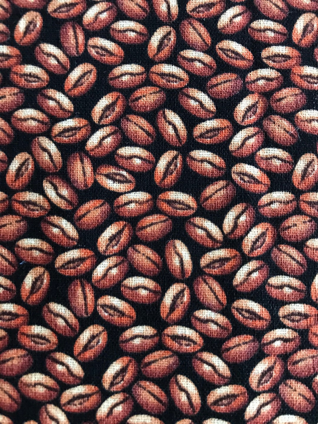 COFFEE Beans 100% Cotton Fabric Sold by the 1/2 Yard - Etsy