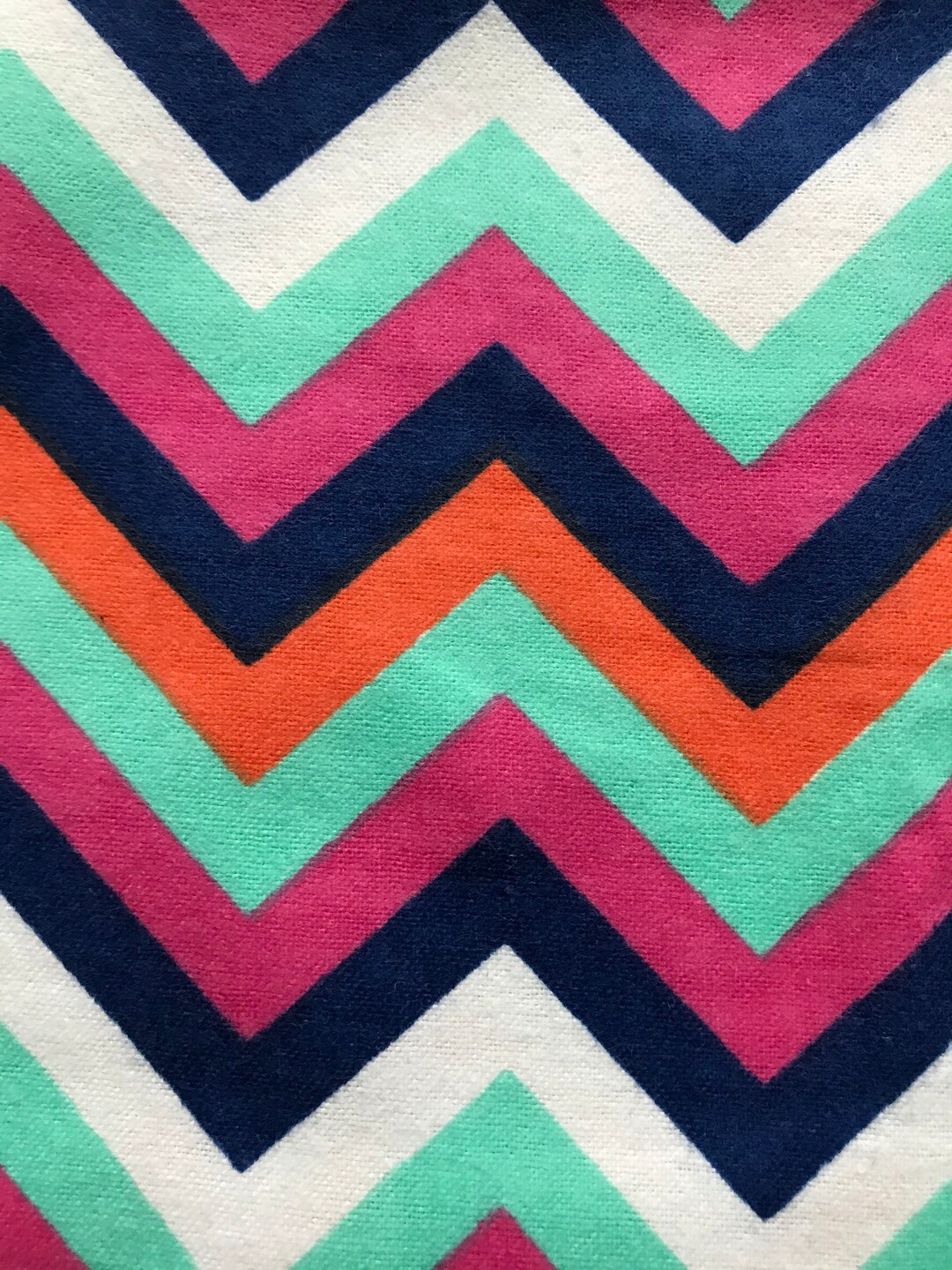 Multi Colored Fancy Chevron 100% Cotton Flannel Fabric 1/4 Yard, 1/2 ...