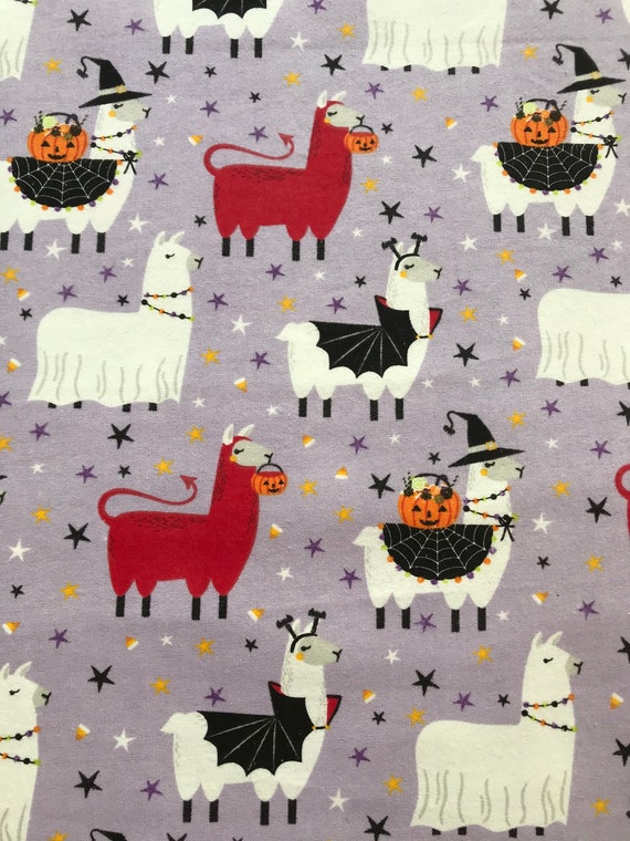 Llamas in Costume Halloween Ghost Witch Devil Bat Stars Candy | Etsy