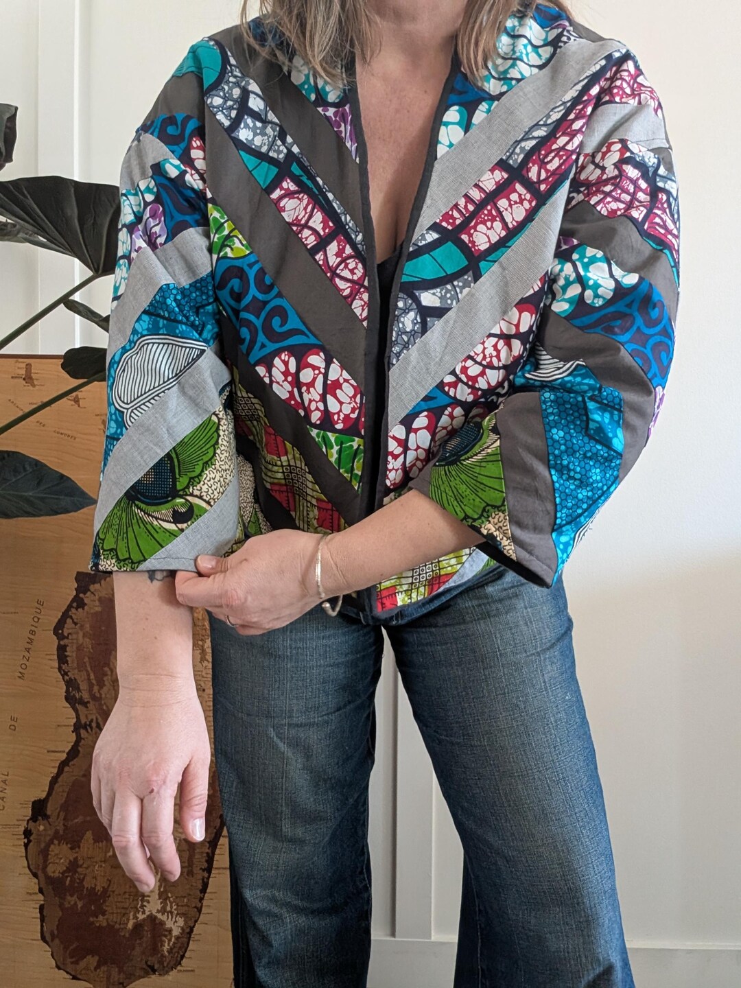 DIY Quilted Chevron Coat: Cotton Outer, Linen Lining - Etsy
