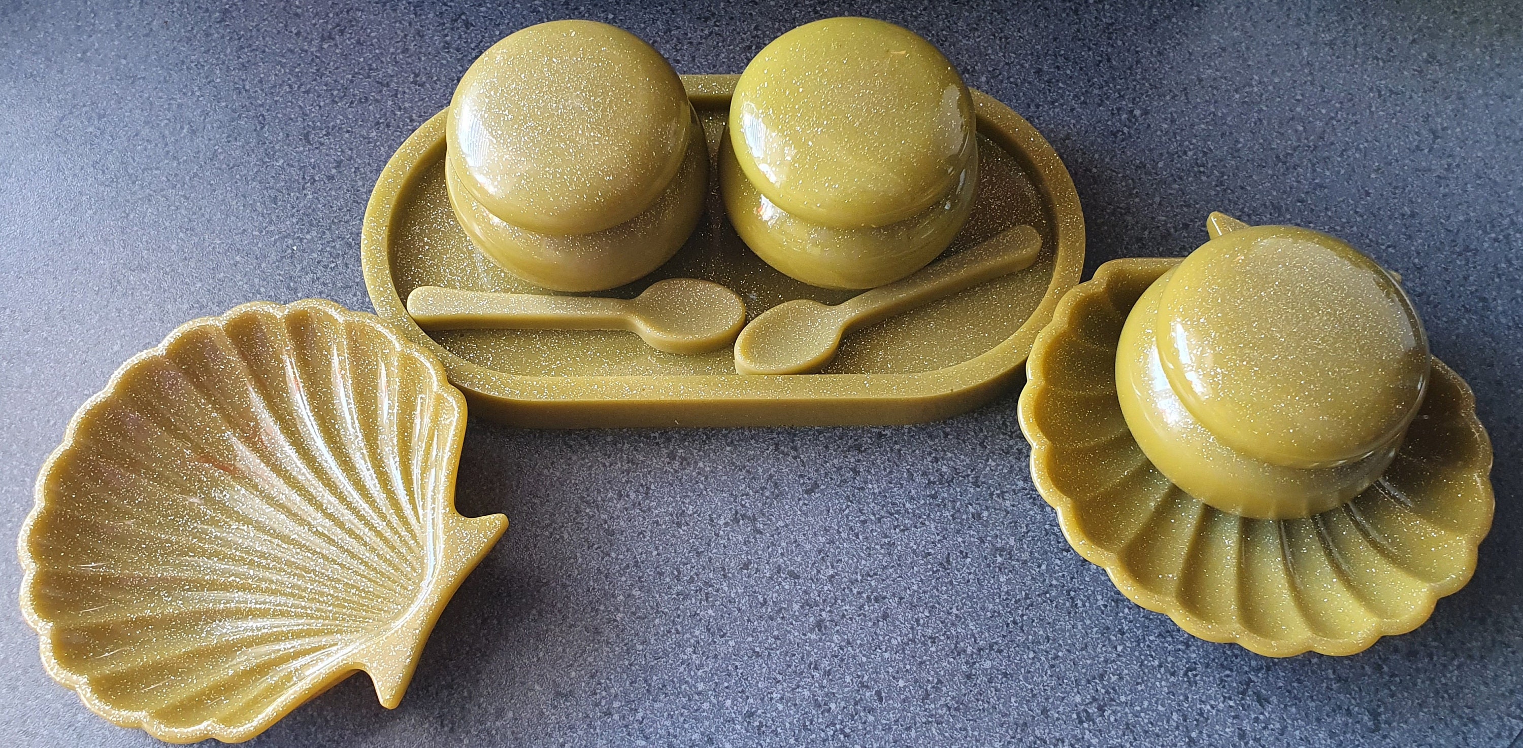 Pinch Pot Set Seashell Garden Picnic Indoor Outdoor Bowls | Etsy