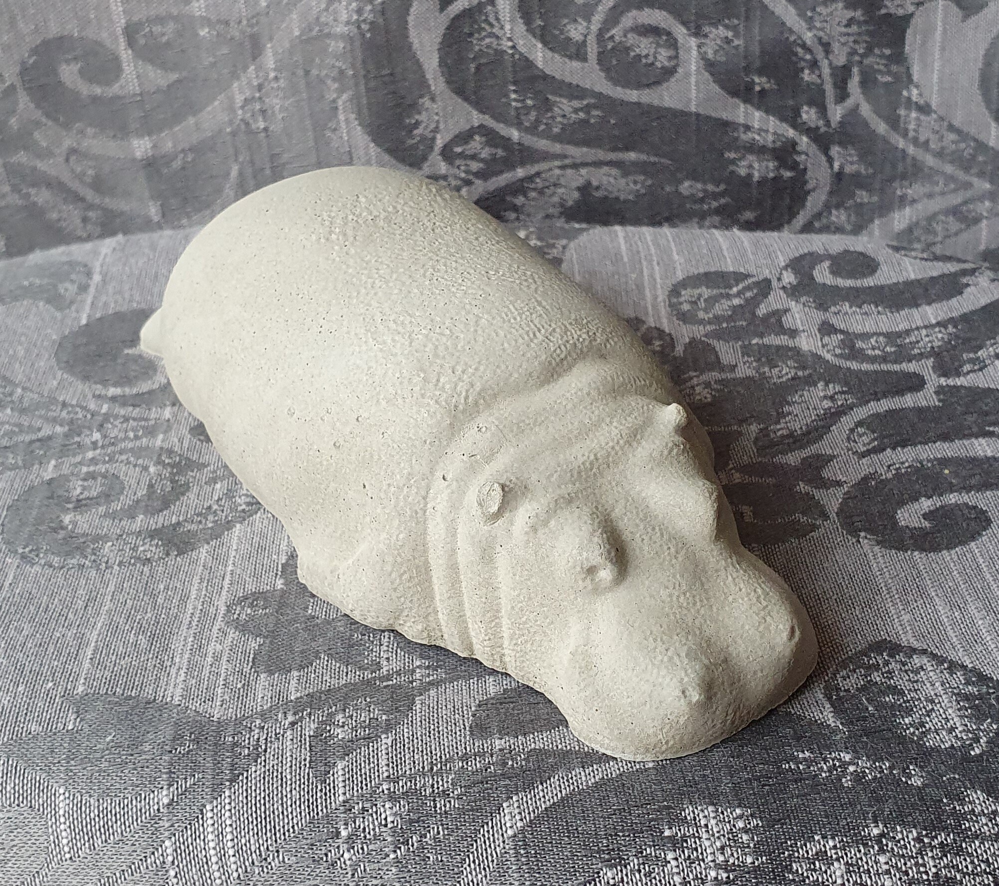Concrete Hippopotamus Industrial Rustic Minimalist Adorable Cement ...