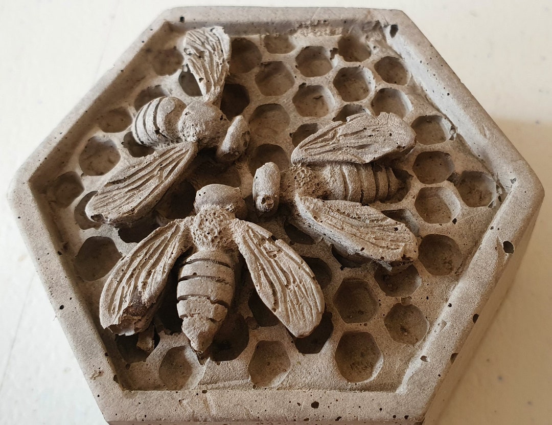 Honeycomb Bees Concrete Industrial Rustic Cement Honey Bumble - Etsy