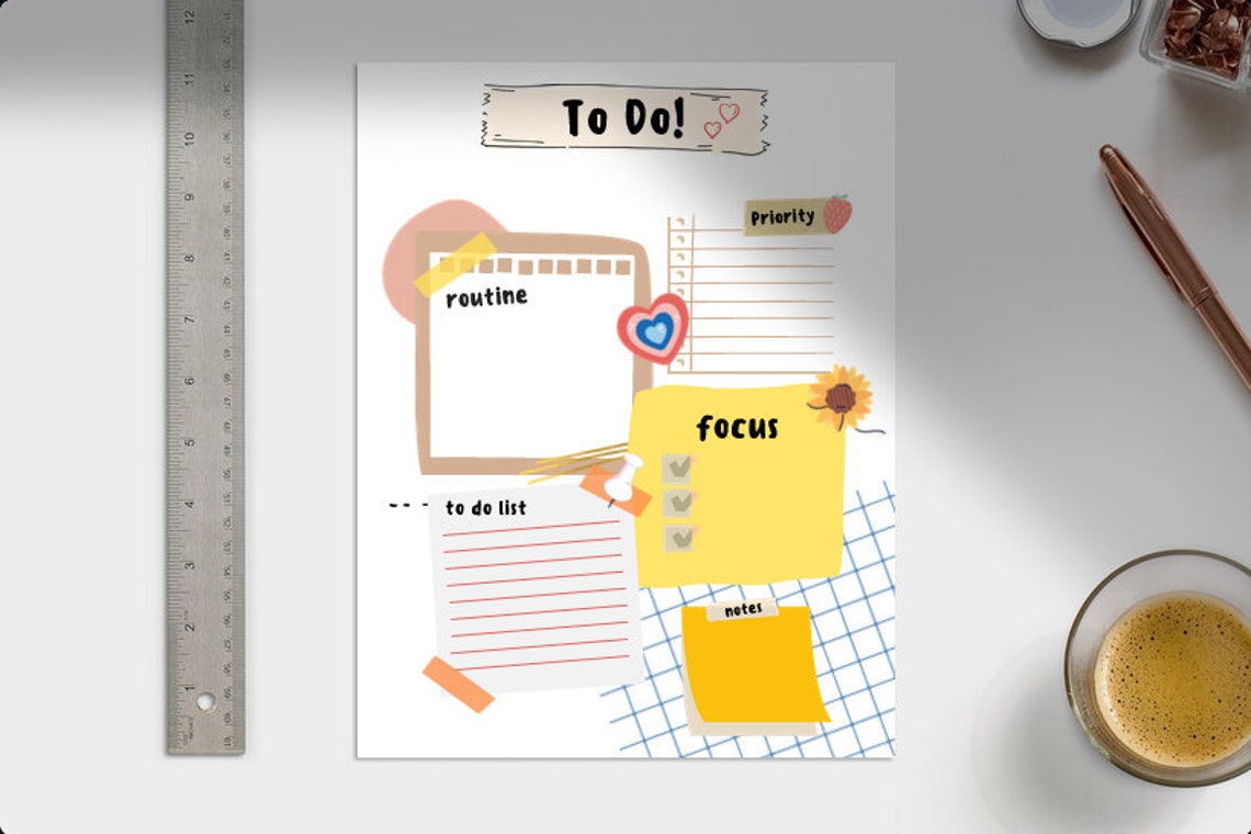 To Do List Printable Template | Notes Digital Template | to Do List ...