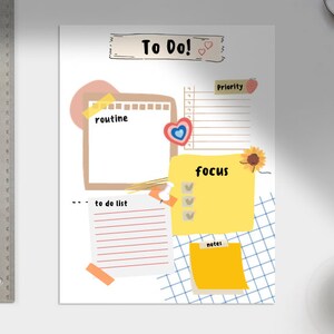 To Do List Printable Template | Notes Digital Template | to Do List ...